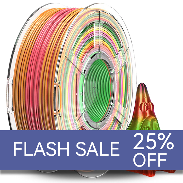 Flashforge Silk PLA Rainbow Filament 500g - 3D Printer Superstore