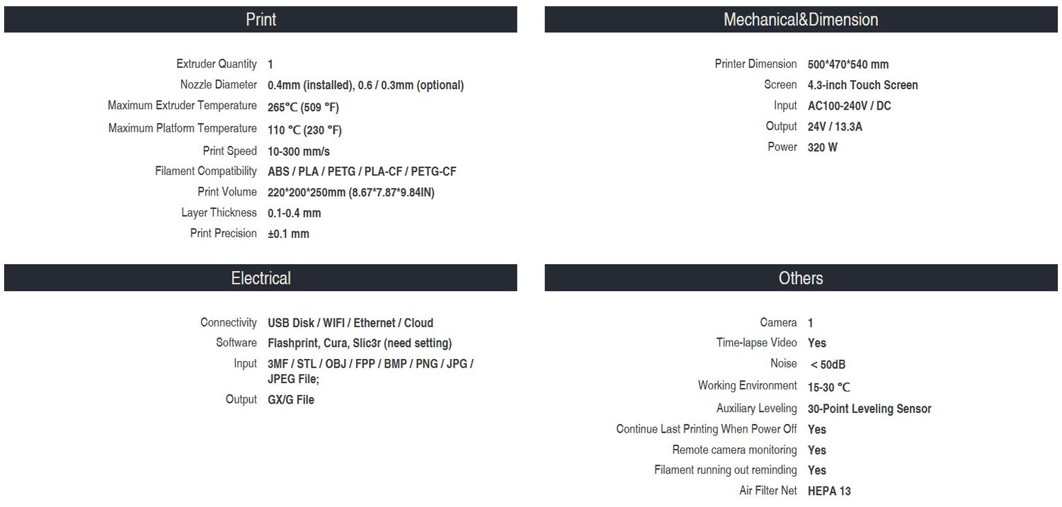 Flashforge Adventurer 4 Pro - 3D Printer - 3D Printer Superstore