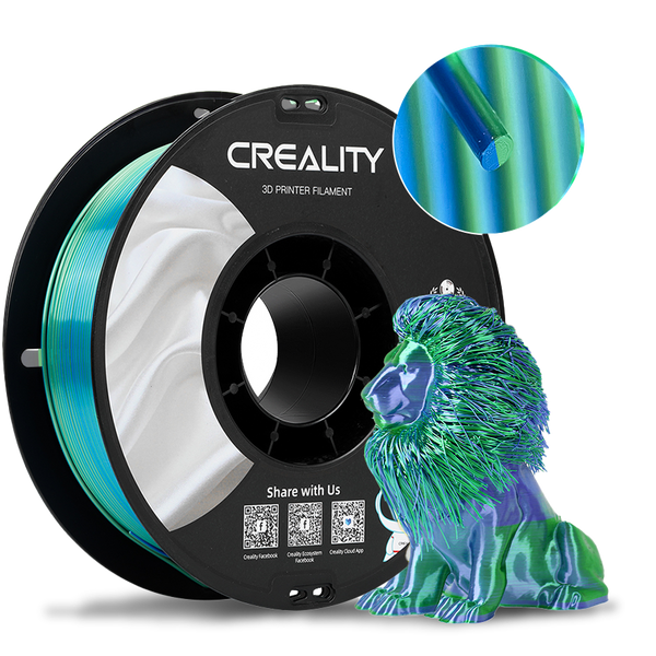 CR-Silk Blue-Green - High Gloss Pearlescent Silk-like PLA Filament 1 ...